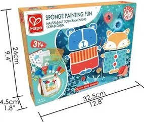 Hape Zábavné malování s houbičkou / od 3 let
