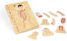 Bigjigs Toys Dřevěné puzzle Anatomie chlapec