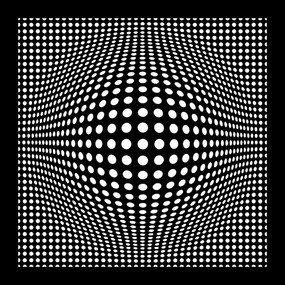 Dřevěný obraz na zeď Boule - optická iluze od 2opice.cz Materiál: OŘECH, Velikost (mm): 480 x 480