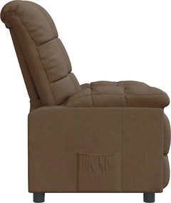 Polohovací křeslo hnědé textil 289800