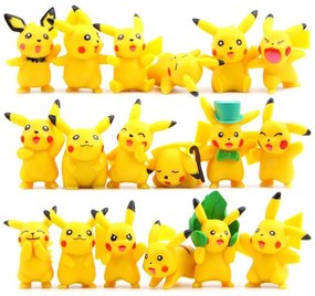 Figurky Pikachu 3-6 cm Pokemon 18 ks