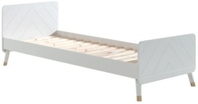 Bílá lakovaná postel Vipack Billy 90 x 200 cm
