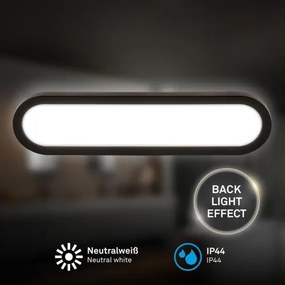 LED svítidlo k zrcadlu BRILONER Pil 10W 35cm neutrální bílá černá 2193015