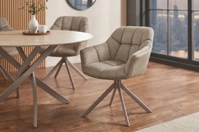 Designová otočná židle Vallerina béžová / šedo-hnědá