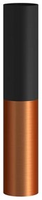 creative cables Tub-e14, bodový dvojitý kovový válec - stínidlo s objímkou E14 a s kroužky pro stínidlo Barva komponentu: Matná bílá-matná měď