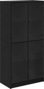 Vysoký bufet Černý dub 68 x 37 x 142 cm Kompozitní dřevo 3402631