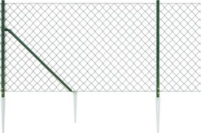 Drátěné pletivo s kotevními hroty zelené 1 x 25 m 153929