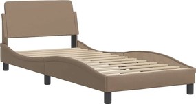 Rám postele bez matrace Hvar cappuccino 90x200 cm umělá kůže 3207978