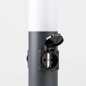 Brilagi -Venkovní lampa se 2 zásuv. SCHUKO NOVA 1xE27/15W/230V 40 cm IP44 antrac