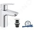 Grohe QuickFix Start - Umyvadlová baterie s výpustí Push-Open, studený start, chrom 23551002