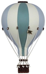 Dekorační horkovzdušný balón- zelená/modrá - S-28cm x 16cm