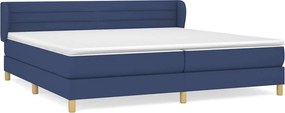 Box spring postel s matrací modrá 200x200 cm textil 3126915