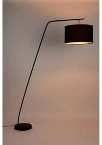 Černá stojací lampa s textilním stínidlem (výška 220 cm) Martine – White Label