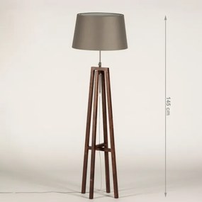 Stojací designová lampa Paola Grey and Dark Brown