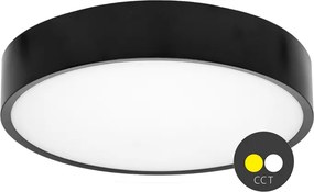 Ecolite CCT Černé LED stropní svítidlo kulaté 25W WMAT350-25W/CR