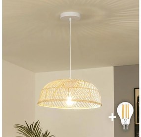 Brilagi - LED Lustr na lanku CERIA BOHO 1xE27/40W/230V pr. 60 cm ratan