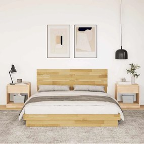 Rám postele s čelem bez matrace 150x200 cm Dubový masiv 3315741