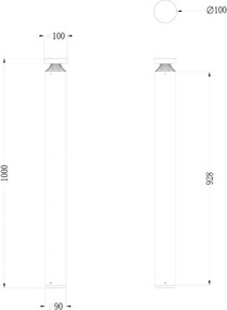 IMPR 730521 Deko-Light venkovní stojací svítidlo Faro 100, 12 W, 3000 K, tmavěšedá - DEKOLIGHT
