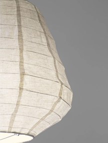 Bílé lněné závěsné svítidlo ø 36 cm Linnet – Nova Luce