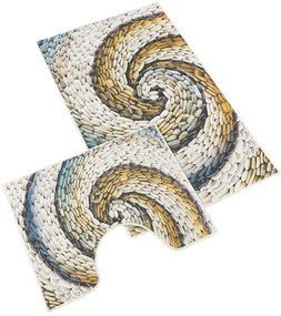 Bellatex 3D tisk  sada sada 60x100, 60x50 cm Oblázek Béžová