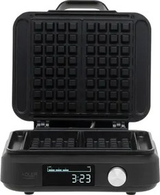 Adler AD 3087 černá / Vaflovač / 1500 W / LED displej / timer / nepřil