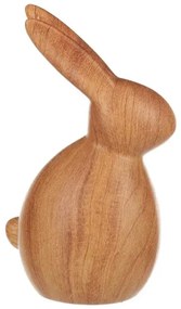 Dekorační keramický zajíček v dekoru dřeva- 19 cm