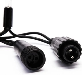 Easy Fix LED světelný řetěz, 100 m, venkovní, ledově bílá s FLASH, 1000 diod, černý kabel, IP67, cívka