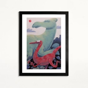 Slakinglizard | Pravěk Rám: Dubový, Velikost: 30 x 20 cm