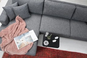 Hanah Home Rohová pohovka NORDIC tmavě šedá levá 560ARE1112