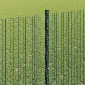 Svařovaná drátěná plotovina s tyčkami 10 x 1,6 m Zelená 3336460