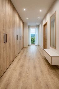 Beauflor, PVC podlaha - lino Texalino Supreme 697 D Texas Oak - dub, na míru, šíře 5m, hnědá, filc, chodba / předsíň