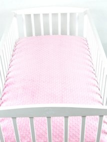 BBL Dětské prostěradlo do postele minky - 120 x 60 cm - růžové