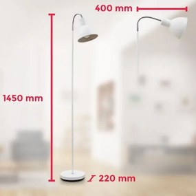 Stojací lampa 1xE27/25W/230V bílá