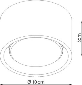 Sollux Lighting Stropní svítidlo MODO 1 okrově červené GX53