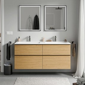 Koupelnová skříňka LAVOA 120 cm s umyvadlem z minerálního odlitku BRUXELLES