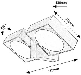 Rabalux 77101 - LED Venkovní nástěnné svítidlo TELDE 2xLED/7W/230V IP54 antracit