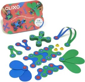 Clixo Crew Blue  Green Magnetická stavebnice / 30ks / od 4 let