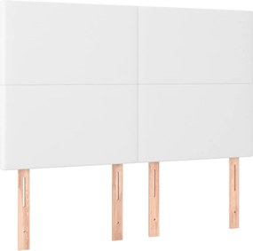 Box spring postel s matrací bílá 140x200 cm umělá kůže 3132382