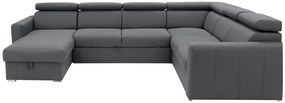 Casarredo - Komfort nábytek Rozkládací sedací souprava do U SELECT levá, látky A1 | potah: gemma 77,barva: N9 wenge