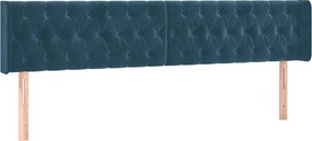 Box spring postel s matrací tmavě modrá 200x200 cm samet 3127695