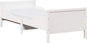Rám postele s rozšiřitelnou matrací s čelo Bílá 80 x 200 cm 3385944