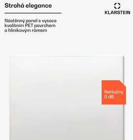 Klarstein Wonderwall 1200 Smart, infračervený ohřívač, 100 x 120 cm, 1200 W, časovač, bílý