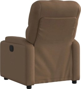 Elektrické polohovací křeslo hnědé textil 3204690