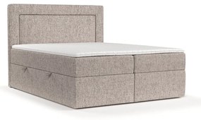 Světle hnědá boxspring postel s úložným prostorem 140x200 cm Imagine – Maison de Rêve