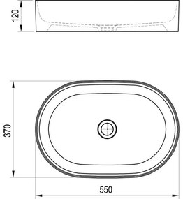 Ravak Ceramic Slim Umyvadlová mísa XJX01155001