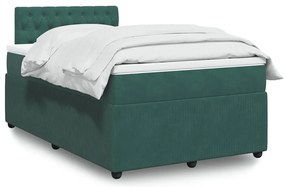 Box spring postel s matrací tmavě zelená 120 x 200 cm samet 3290019