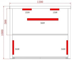 NIKIDO - S Infrasauna RUBY 2  (F20120) 120x100x195