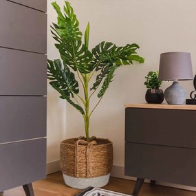 Tutumi, sada přírodních košů Boho 2ks YT21B-34, bílá-hnědá, HOM-02809