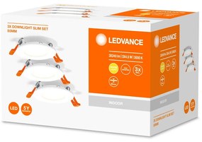 3 ks LED podhledové svítidlo DOWNLIGHT 85, teplá bílá