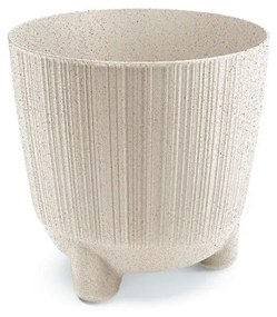 PROSPERPLAST Květináč - RYFO N Eco Wood Průměr: 14,5 cm, Barva: kávová